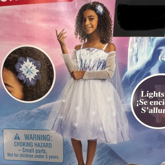 Disney | Costumes | Disney Frozen Elsa Lights Up Dress Costume Sz 78 ...